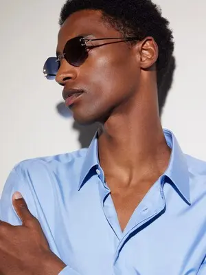 Cartier Round Frame Sunglasses - Silver