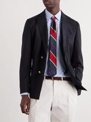BEAMS 7cm Striped Silk-twill Neck Tie