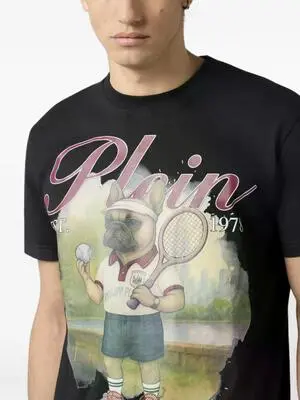 Philipp Plein Round Neck T-shirt New York Tennis - Black