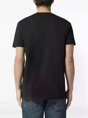 Philipp Plein Round Neck T-shirt Tennis Flamingo Patch - Black