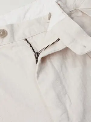 Hartford Straight-leg Pleated Cotton Woven Trousers