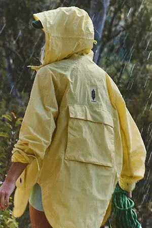 Free People Singin' In The Rain Packable Rain Jacket - Lemonade