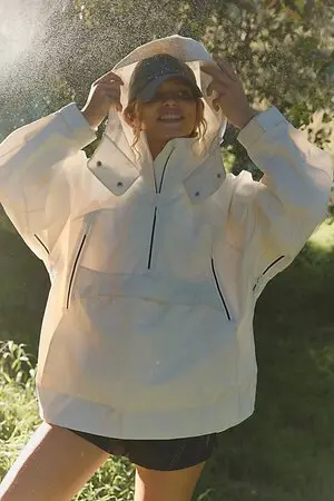 Free People Packable Waterproof Pullover White