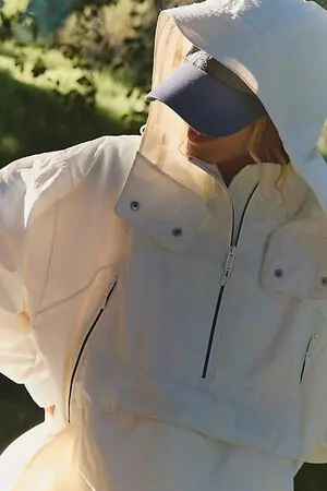 Free People Packable Waterproof Pullover - White