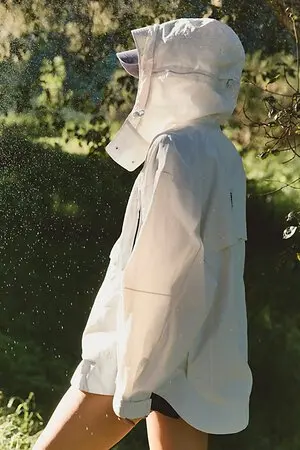 Free People Packable Waterproof Pullover - White