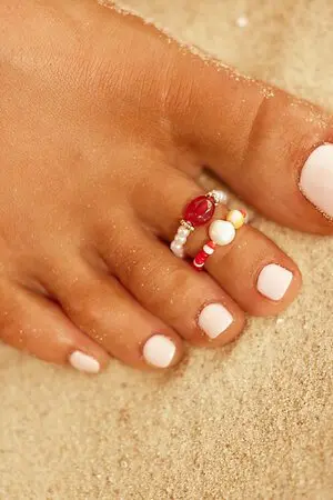 Free People Beaded Toe Ring Set