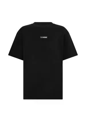 PLEIN SPORT Slub Scratch Logo T-shirt - Black