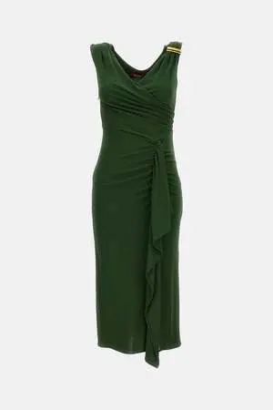 Max Mara Aureo Long Jersey Dress Verde