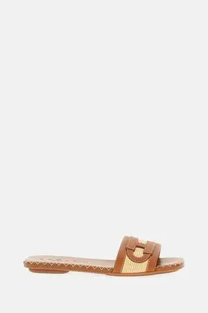 Hogan Flat Sandals - Brown