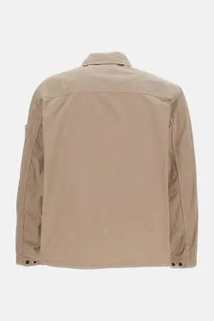 Stone Island Overshirt With Zip - Beige
