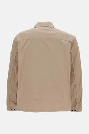 Stone Island Overshirt With Zip - Beige