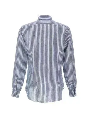 BARBA NAPOLI Striped Linen Shirt
