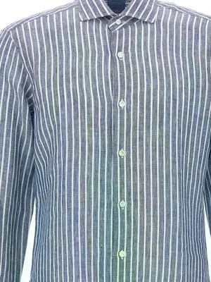 BARBA NAPOLI Striped Linen Shirt