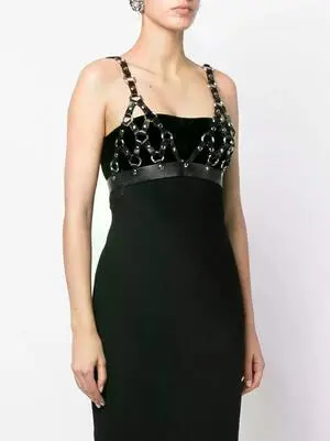 Roberto Cavalli Leather Harness Top