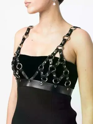 Roberto Cavalli Leather Harness Top