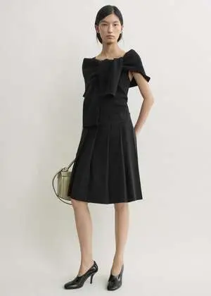 TOTEME Beaded Pleated Skirt - Black