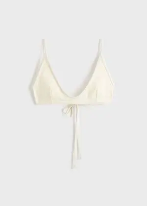 TOTEME Scoop Neck Bikini Top - Ecru