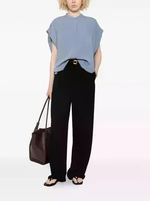 Herno Band-collar Sleeveless Blouse