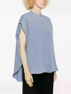 Herno Band-collar Sleeveless Blouse