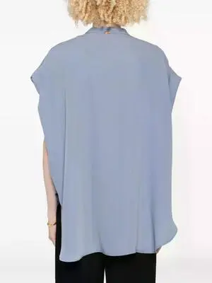 Herno Band-collar Sleeveless Blouse