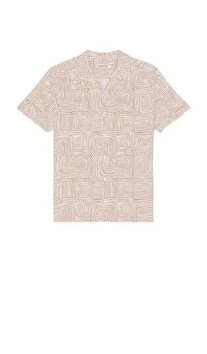 FAIR HARBOR Castaway Textured Camp Shirt In . Also