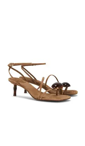 Jeffrey Campbell Carnelian Suede Stiletto Sandal - Tan
