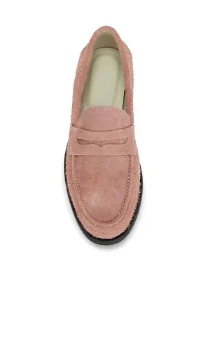 DUKE + DEXTER Wilde Suede Penny Loafer - Blush