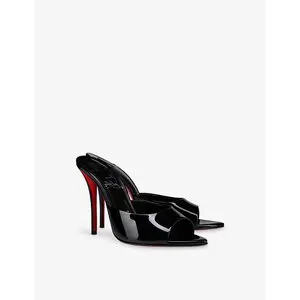 CHRISTIAN LOUBOUTIN Miss Z Mule 100 Patent-leather Heeled Mules - Black