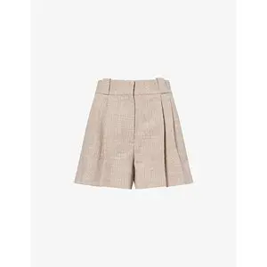 BLAZÉ MILANO Marisa Selle Pleated Woven Shorts