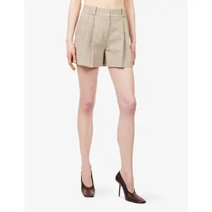 BLAZÉ MILANO Marisa Selle Pleated Woven Shorts