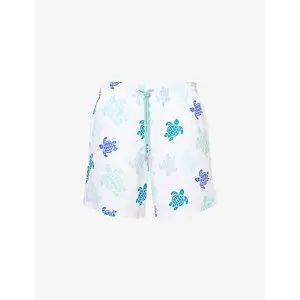 Vilebrequin Turtle-print Swim Shorts - Blanc