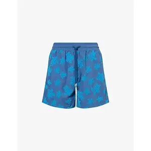 Vilebrequin Moorea Turtle-Print Swim Shorts Evening