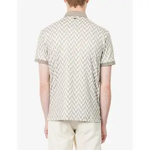 J. Lindeberg Tour Tech-print Woven Polo Shirt