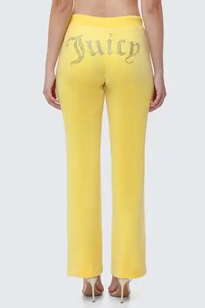 Juicy Couture Velour Track Pants - Buttercup