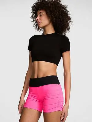 Pink Stretch Sports Pants For Women