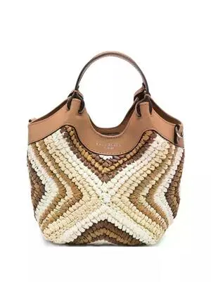 GIANNI CHIARINI Mini Diamix Woven Geometric-pattern Shoulder Bag