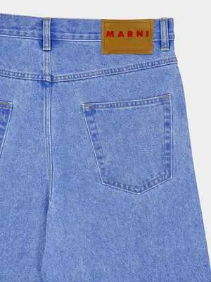 Marni Organic Denim Wide-leg Jeans - Blue
