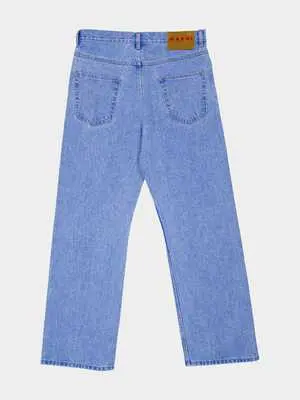 Marni Organic Denim Wide-leg Jeans - Blue
