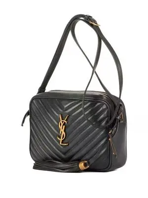 Saint Laurent Lou Camera Chevron-quilted Shoulder Bag - Grey