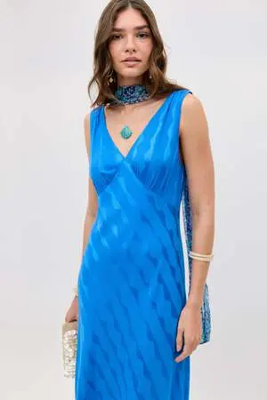 Rixo Sandrine Wave Jacquard Dress