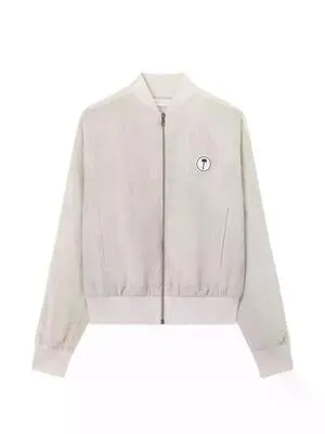 Palm Angels Logo Cotton Jacket - Neutrals