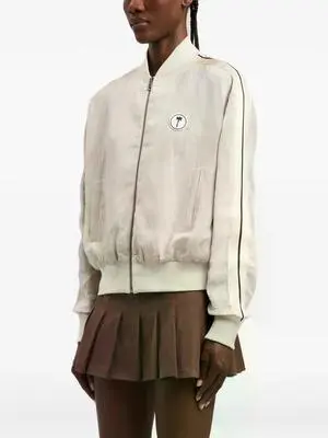Palm Angels Logo Cotton Jacket - Neutrals