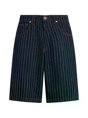 Philipp Plein Pinstriped Denim Shorts