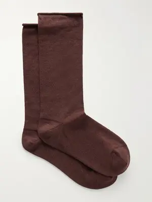 Brunello Cucinelli Cashmere-Blend Socks Neutrals
