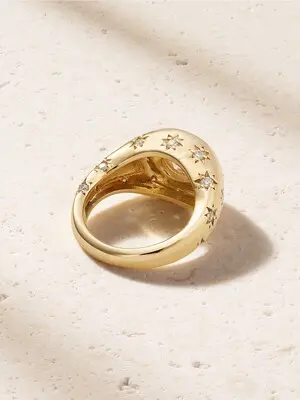 MARLO LAZ Disco 14-karat And Diamond Ring