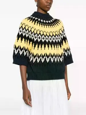 N°21 Patterned Knit Round-neck Sweater