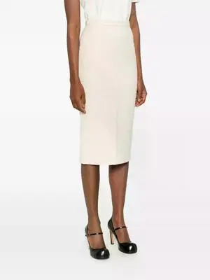 N°21 Zip-fastening Midi Skirt - Neutrals