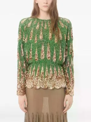 Valentino Garavani Embellished Chiffon Top
