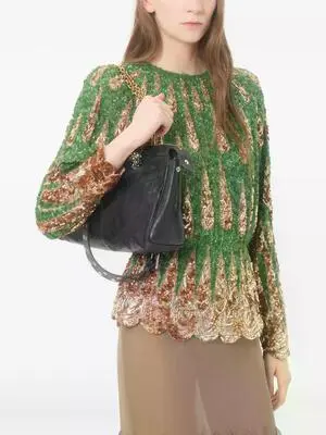 Valentino Garavani Embellished Chiffon Top