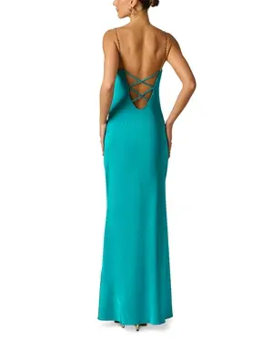 Adrianna Papell Stretch Satin Gown